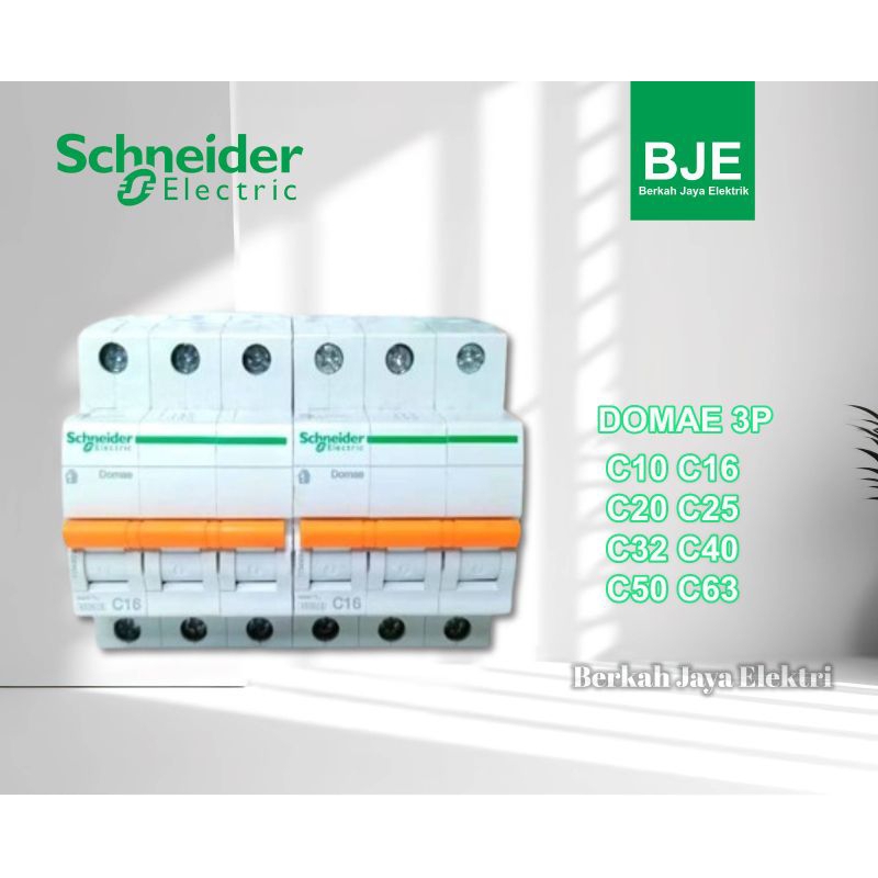 Jual MCB SCHNEIDER DOMAE 3P C6/C10/C16/C20/C25/C32/C40/C50/C63 | Shopee Indonesia