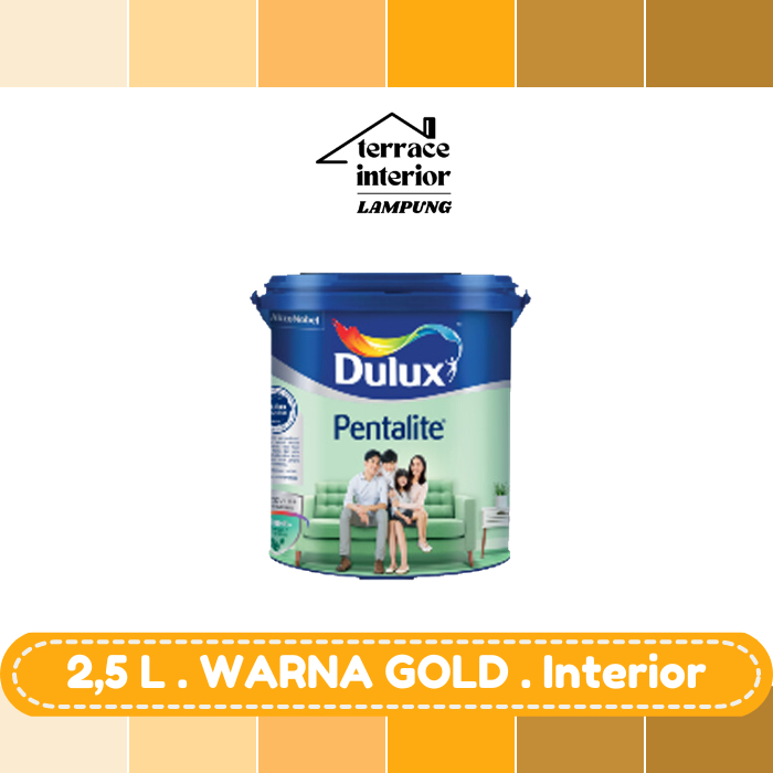 Jual Cat Tembok Dulux Pentalite Interior 2,5L Gold Doff | Shopee Indonesia