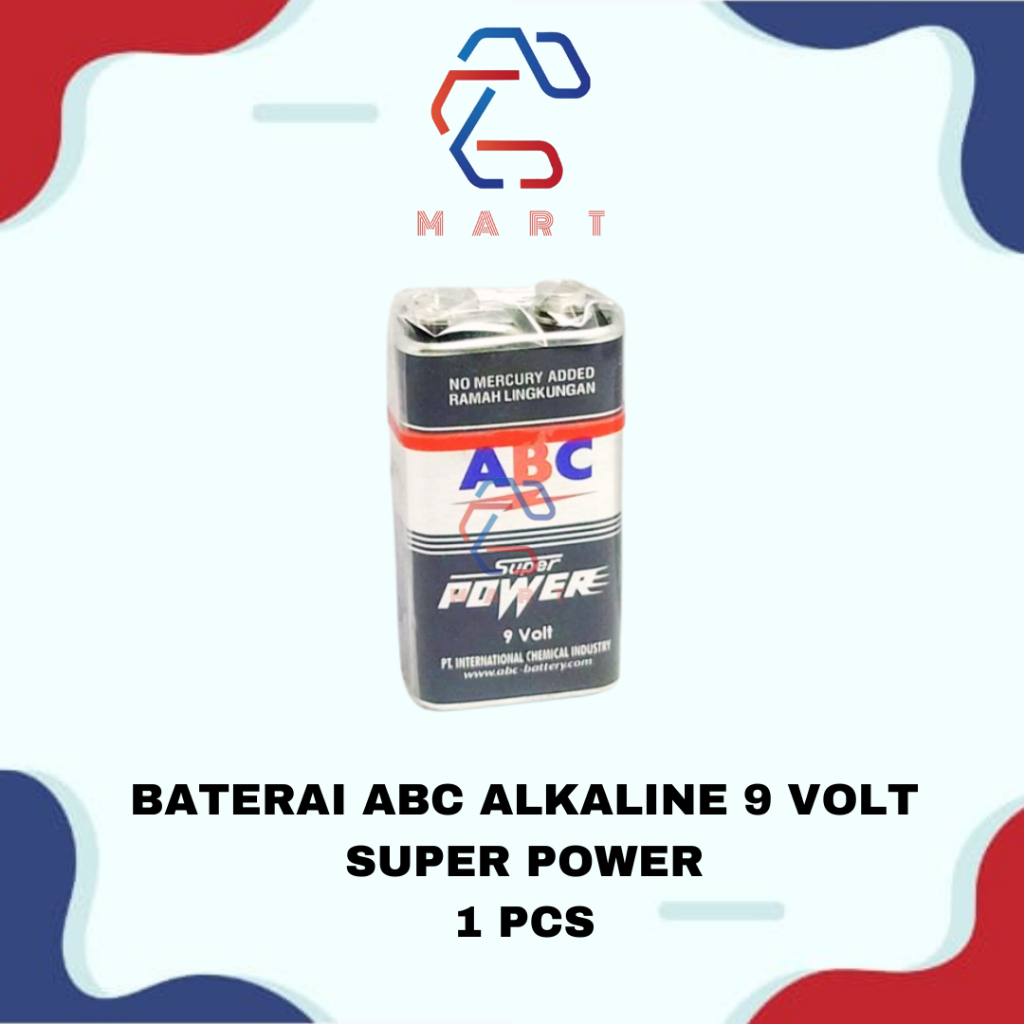 Jual Baterai ABC Alkaline Super Power 9 Volt - 1 Pcs | Shopee Indonesia
