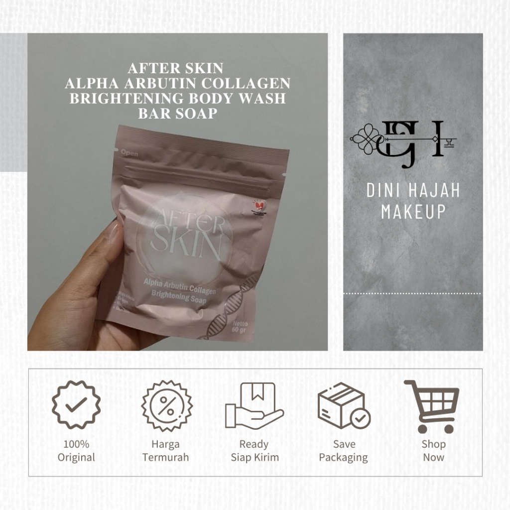 Jual AFTER SKIN - Alpha Arbutin Collagen Brightening Body Wash Bar Soap ...