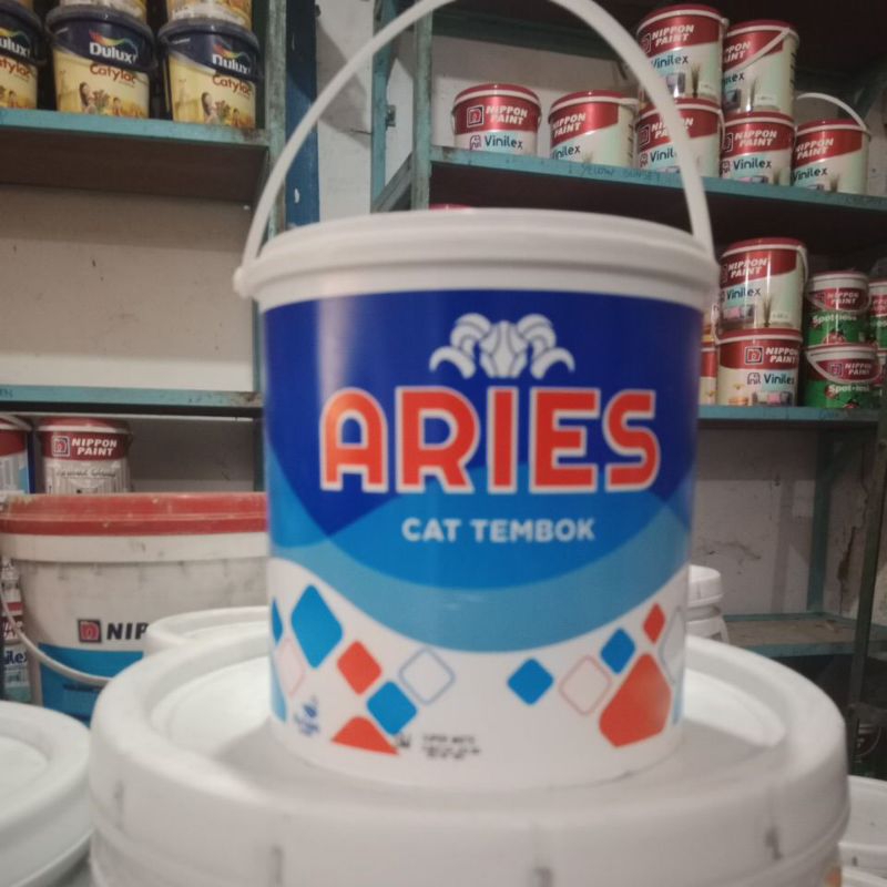 Jual CAT ARIES PUTIH SW /Cat Tembok Aries putih kemasan 5 kg | Shopee ...