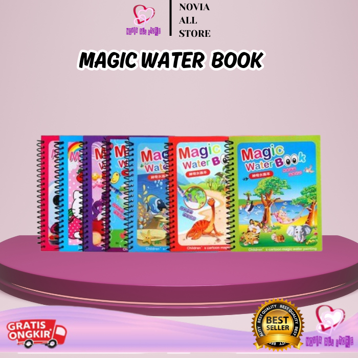 Jual Buku Gambar Menggambar Coloring Books Reusable Pena Air / Magic ...
