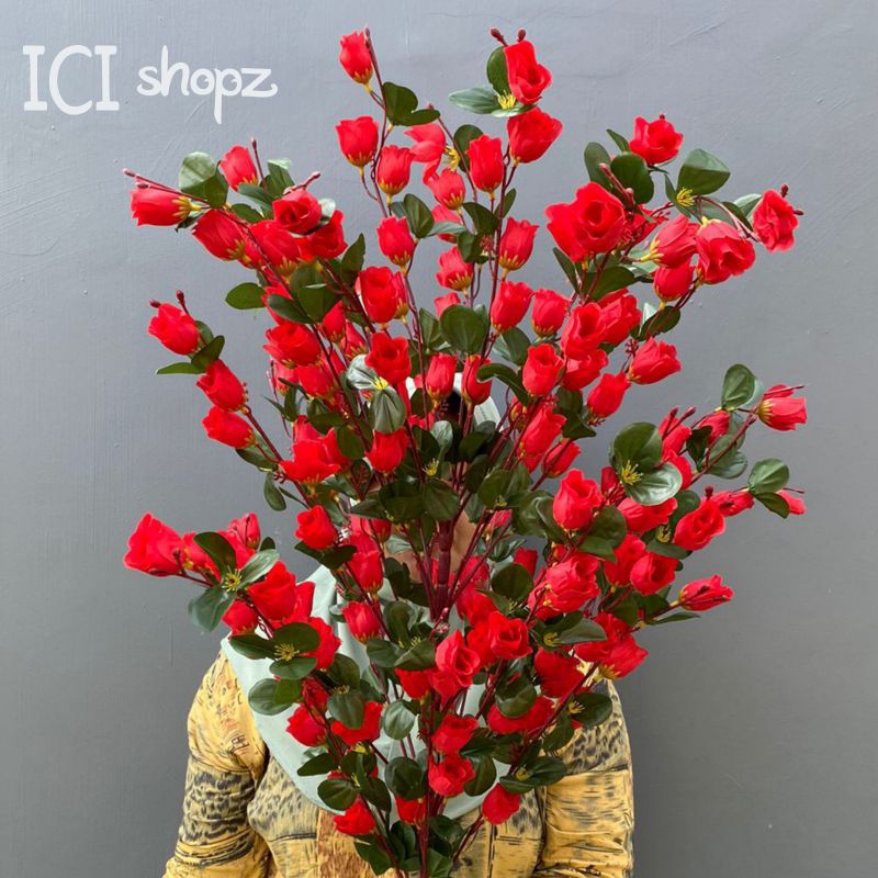 Jual Mawar Kuncup Tinggi 90cm 30Cabang Bunga Artificial | Shopee Indonesia