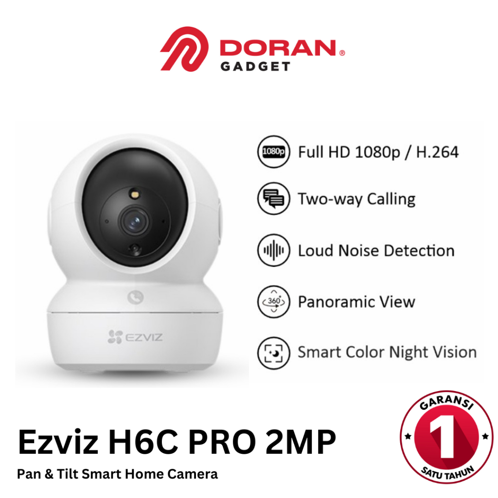 Jual Ezviz H6c Pro 2MP Smart Wifi Pan Tilt IP Camera CCTV Indoor 1080p ...