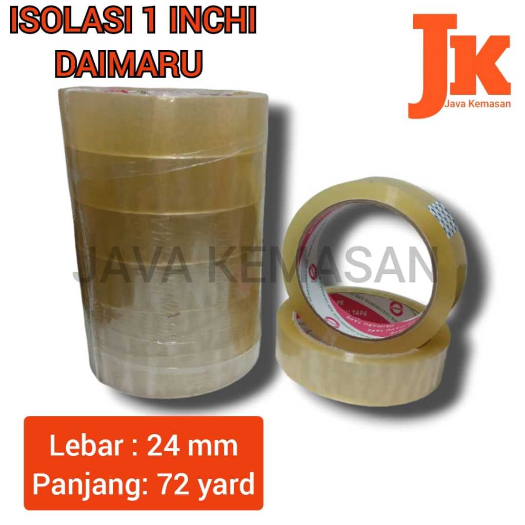 Jual DAIMARU BENING 1" INCH ISOLASI LAKBAN SELOTIP BENING TRANSPARAN 24MM KECIL KADO DAIMARU ...