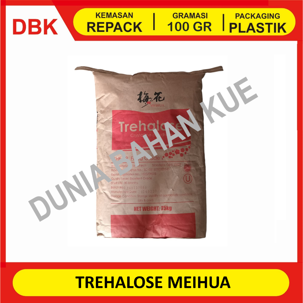 Jual TREHALOSE MEIHUA PEMANIS FOOD GRADE TREHALOSE - 100 GR / PEMANIS ...