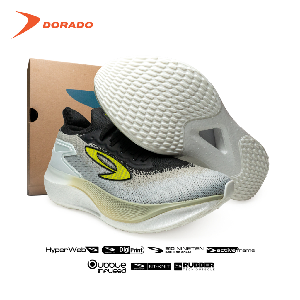 Jual 910 Nineten Haze Infiknit V2 Sepatu Lari - Hitam/Abu/Putih ...