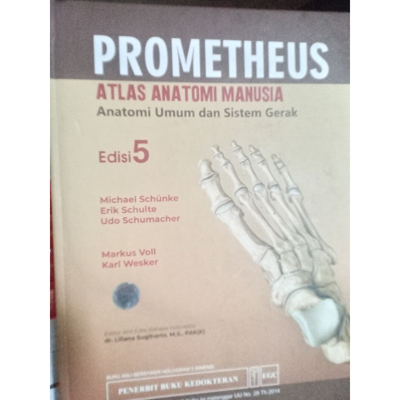 Jual Prometheus Atlas Anatomi Manusia Anatomi umum dan Sistem Gerak ...