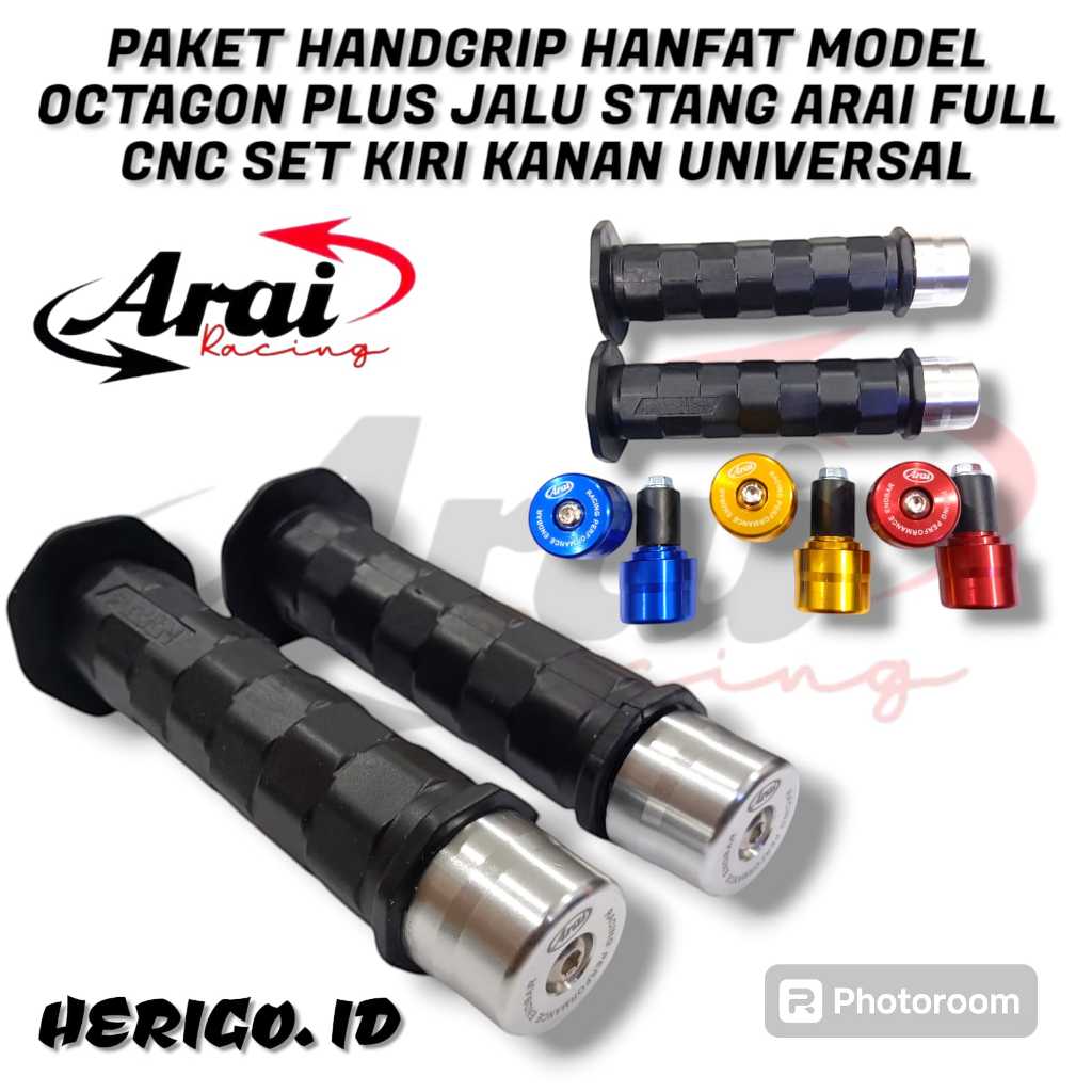 Jual PAKET HANDGRIP HANFAT GRIP MODEL OCTAGON PLUS JALU STANG ARAI FULL ...