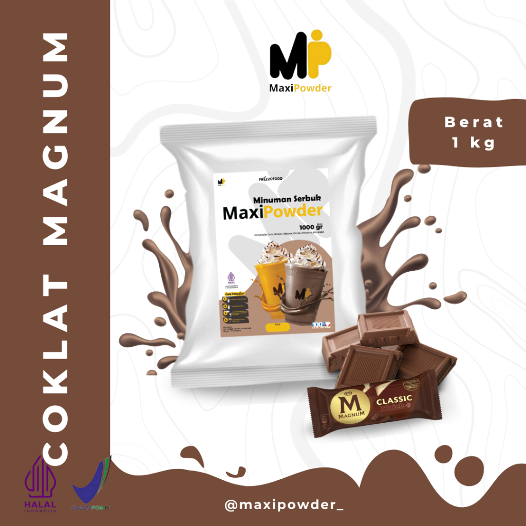 Jual Bubuk Minuman Rasa Coklat Magnum 1kg / Minuman Kekinian Coklat ...