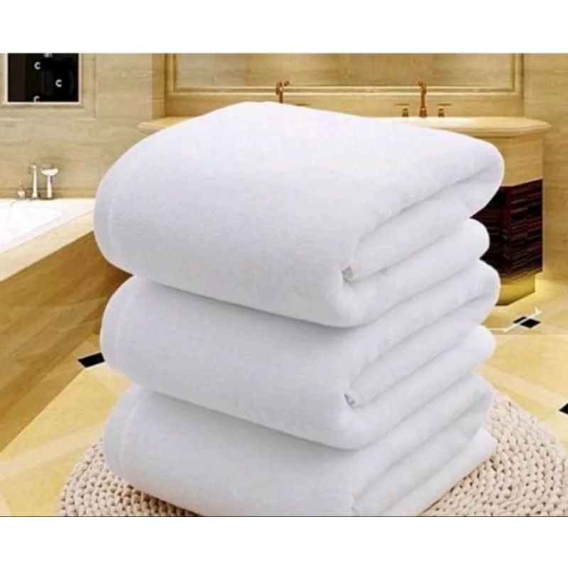 Jual HANDUK PUTIH POLOS PREMIUM HOTEL JUMBO UK 70X140CM TERMURAH ...