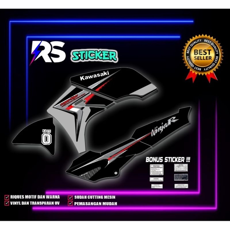 Jual sticker striping ninja R 2010 transparan uv(bisa riquest) | Shopee ...