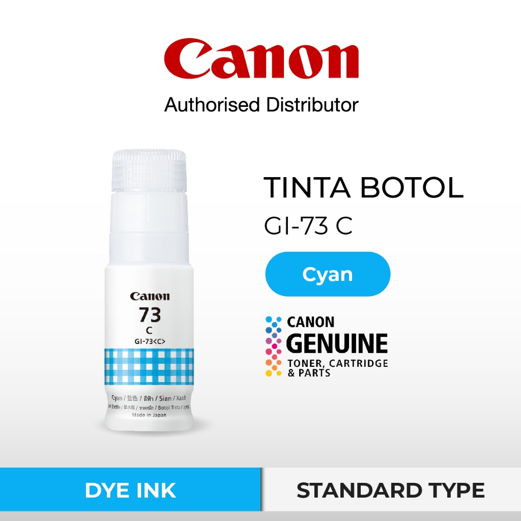 Jual Tinta Original Canon 73 Cyan GI73C - Tinta Canon G570 G670 ...