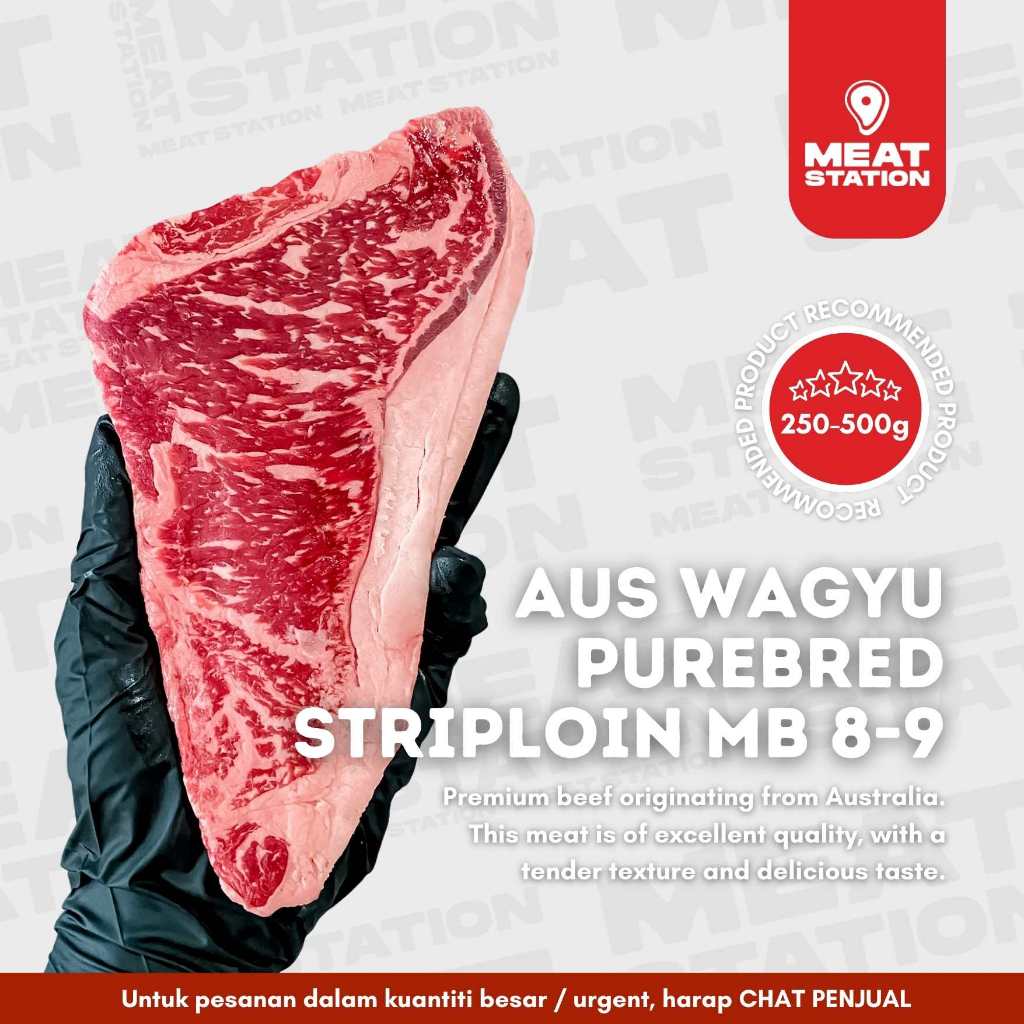 Jual AUS Wagyu Purebred Striploin MB 8-9 / Beef Steak / Beesf Import ...