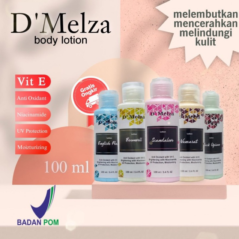 Jual Body Lotion D'Melza 100 ml | Mencerahkan Kulit Dan Pelindung Sinar ...