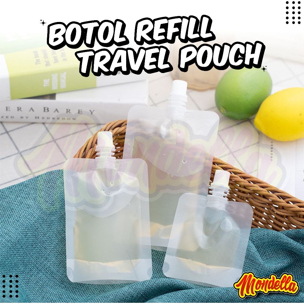 Jual Travel Pouch Botol Refill Transparan Shower Gel Shampoo Portable ...