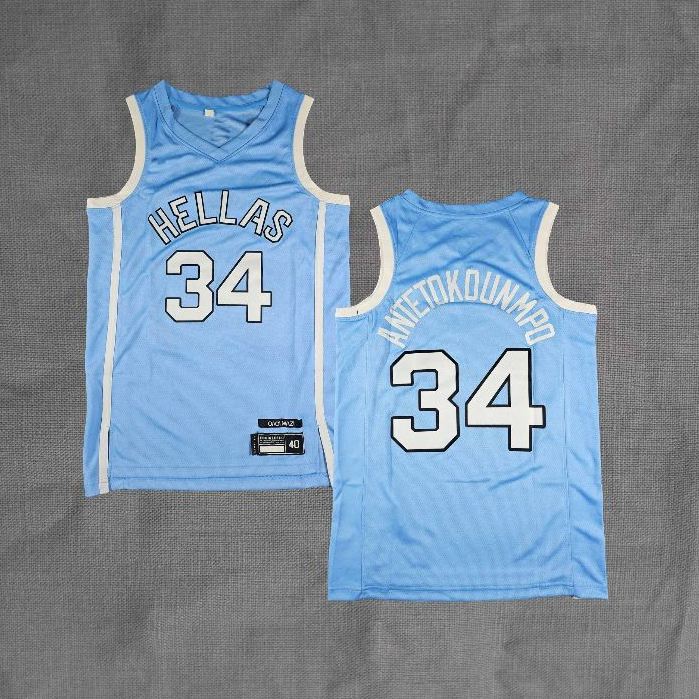 Jual HEATPRESS Baju Jersey Basket Giannis Antetokounmpo Greece ...