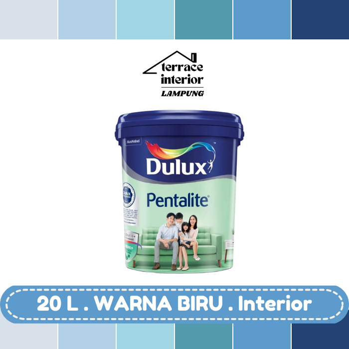 Jual Cat Tembok Dulux Pentalite Interior 20L Biru Doff | Shopee Indonesia