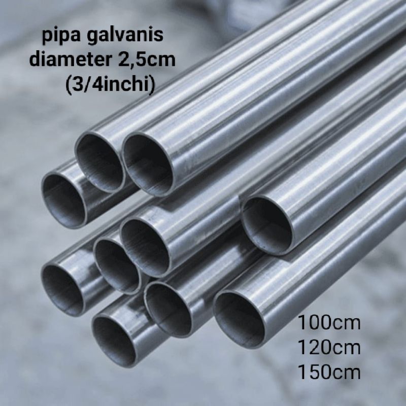 Jual pipa bulat besi galvanis pipa bentangan jemuran baju diameter 2,5cm | Shopee Indonesia