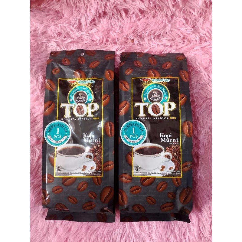 Jual Top Robusta Arabica 158g tanpa gelas/ kopi top hitam / kopi hitam / kopi bubuk hitam / top ...