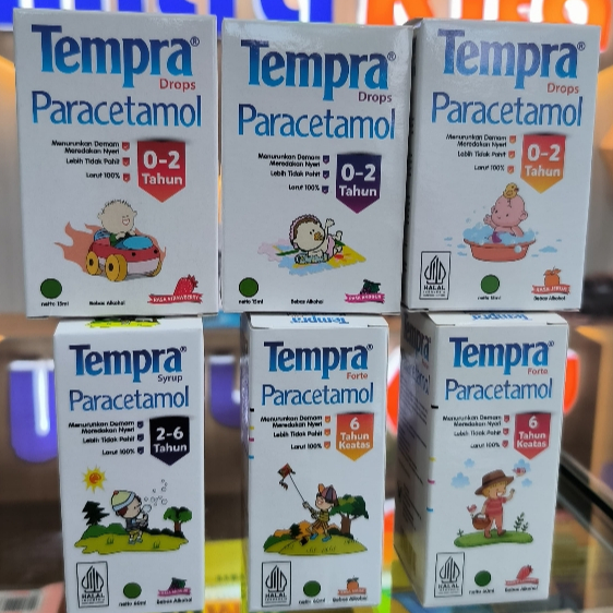 Jual TEMPRA Obat Penurun Panas/ Demam Anak & Bayi Drops 15 ML / Sirup 60ML / Sirup Forte 60ML ...