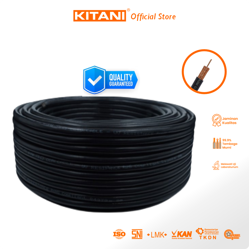 Jual KITANI - Coaxial 7C-2V - 90 Meter - Kabel Antena TV , CCTV ...