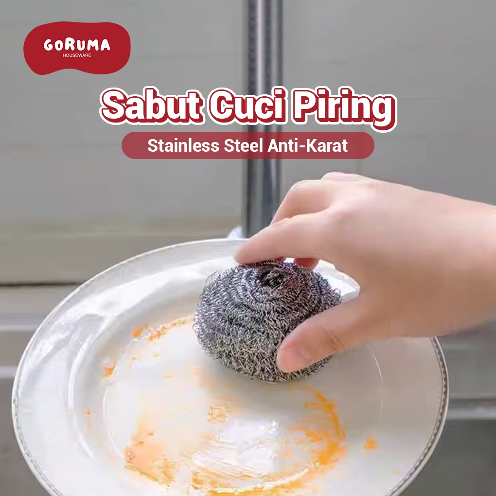 Jual GORUMA - Sabut Stainless Steel Wool Kawat Besi Cuci Piring ...