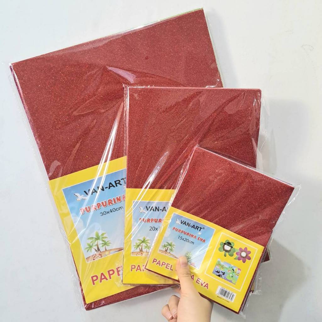 Jual 10 Lembar Papel Goma Eva Foam/Kertas Gabus Gliter A3/A4/A5 untuk ...