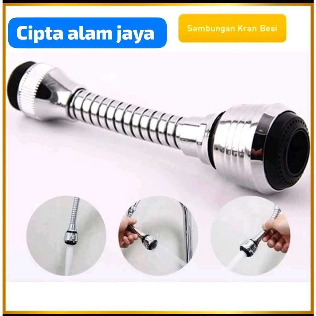 Jual Sambungan Kran Air Besi Praktis Flexible 360 Derajat Sambungan ...