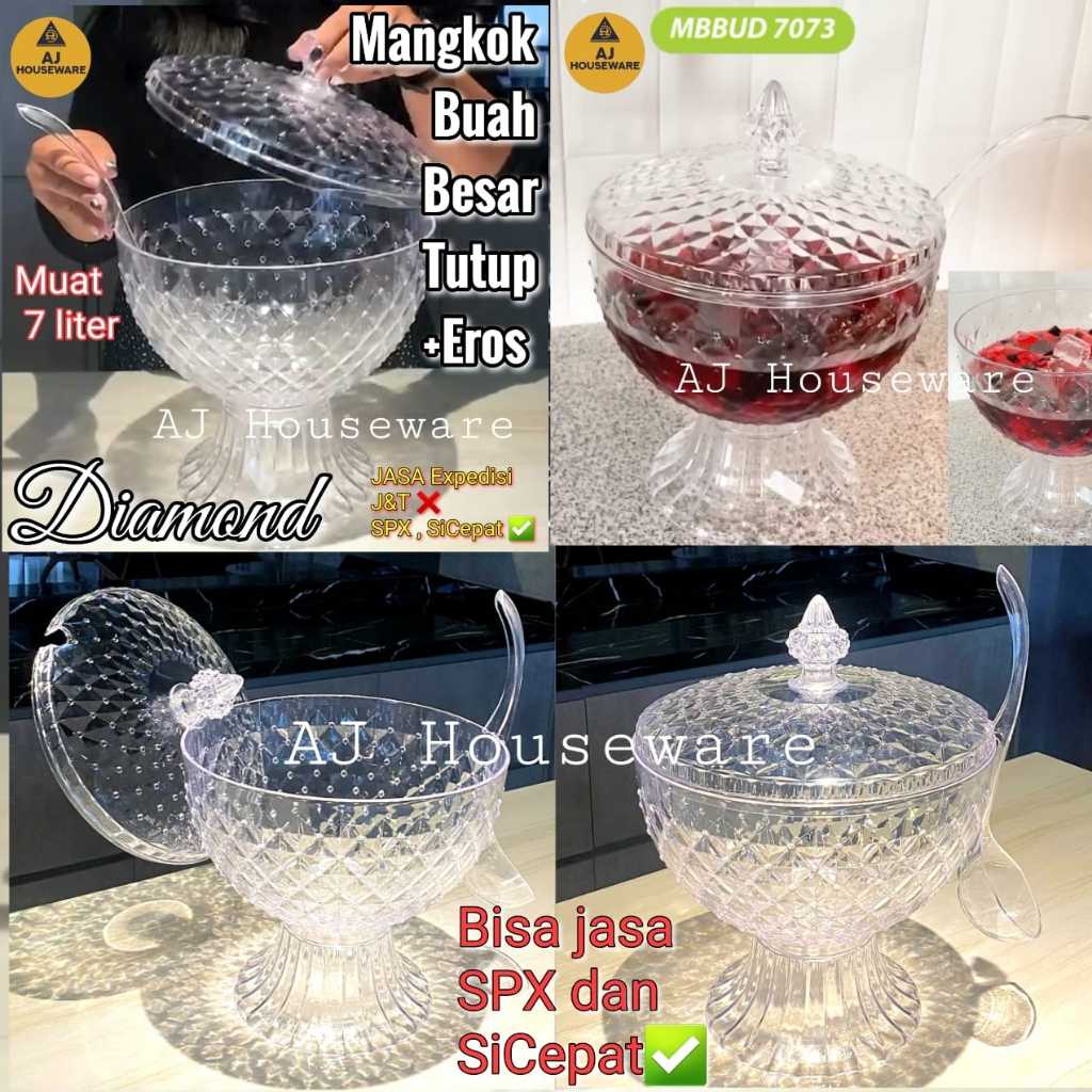 Jual MBBUD 7073 MANGKOK BUAH DIAMOND BENING /PUNCH BOWL SET / TEMPAT ES ...