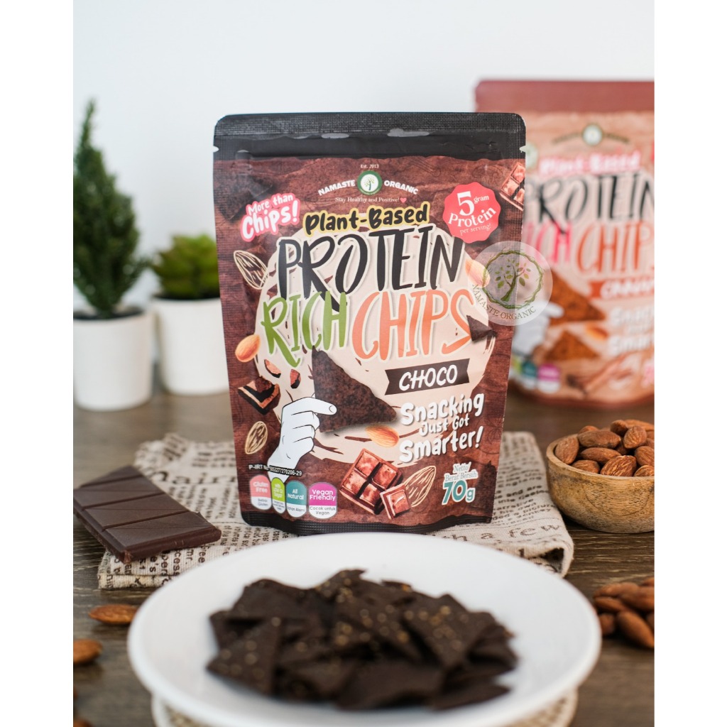 Jual PROTEIN RICH CHIPS - VEGAN CHOCO 70GR | Shopee Indonesia