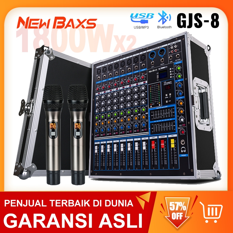 Jual NEW BAXS Mixer Audio Profesional GJS-8/GJS-8S 8 saluran dengan efek 16DSP bawaanPenguat ...