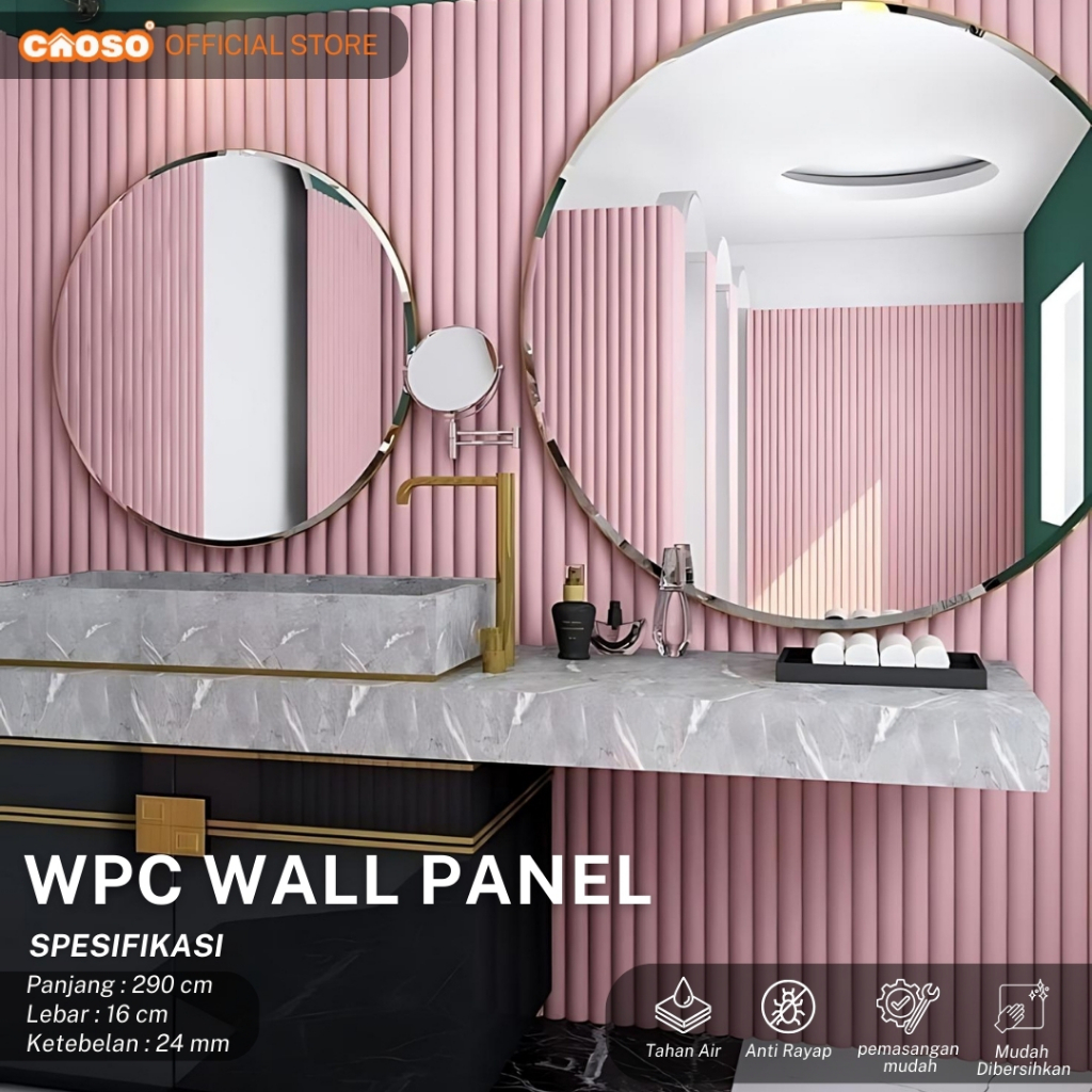 Jual WPC Wall Panel 3 Meter | Wall Panel Wood panel 3M 3D 300cm x 16cm ...