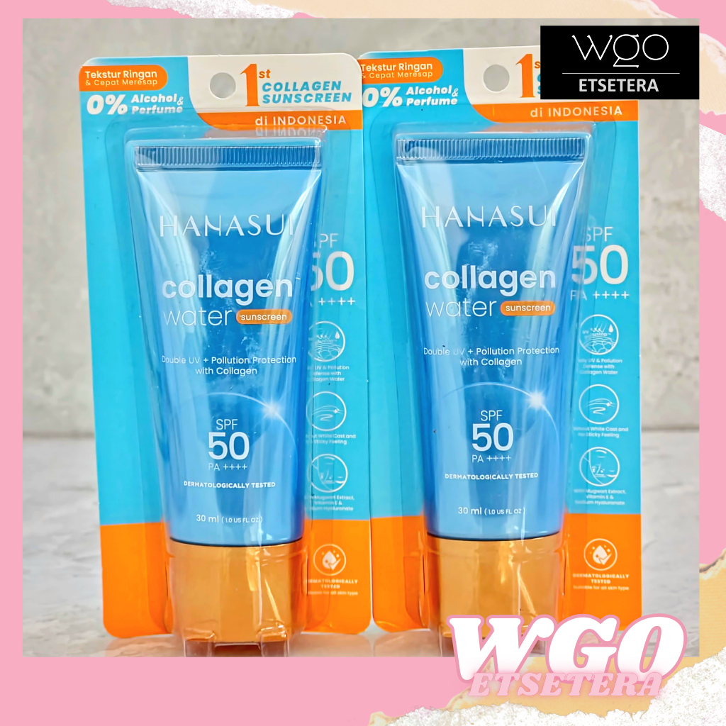 Jual Sunscreen Hanasui Collagen Water SPF 50+++ PA+++ || Ukuran 30ml ...