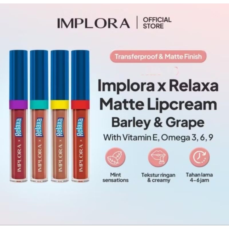 Jual Implora x Relaxa Matte Lipcream (Limited Edition) | Shopee Indonesia
