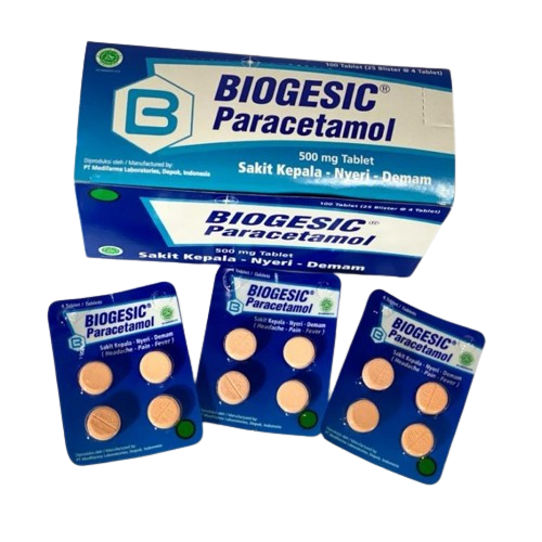 Jual BIOGESIC 500MG TABLET (1 STRIP = 4 TABLET) | Shopee Indonesia