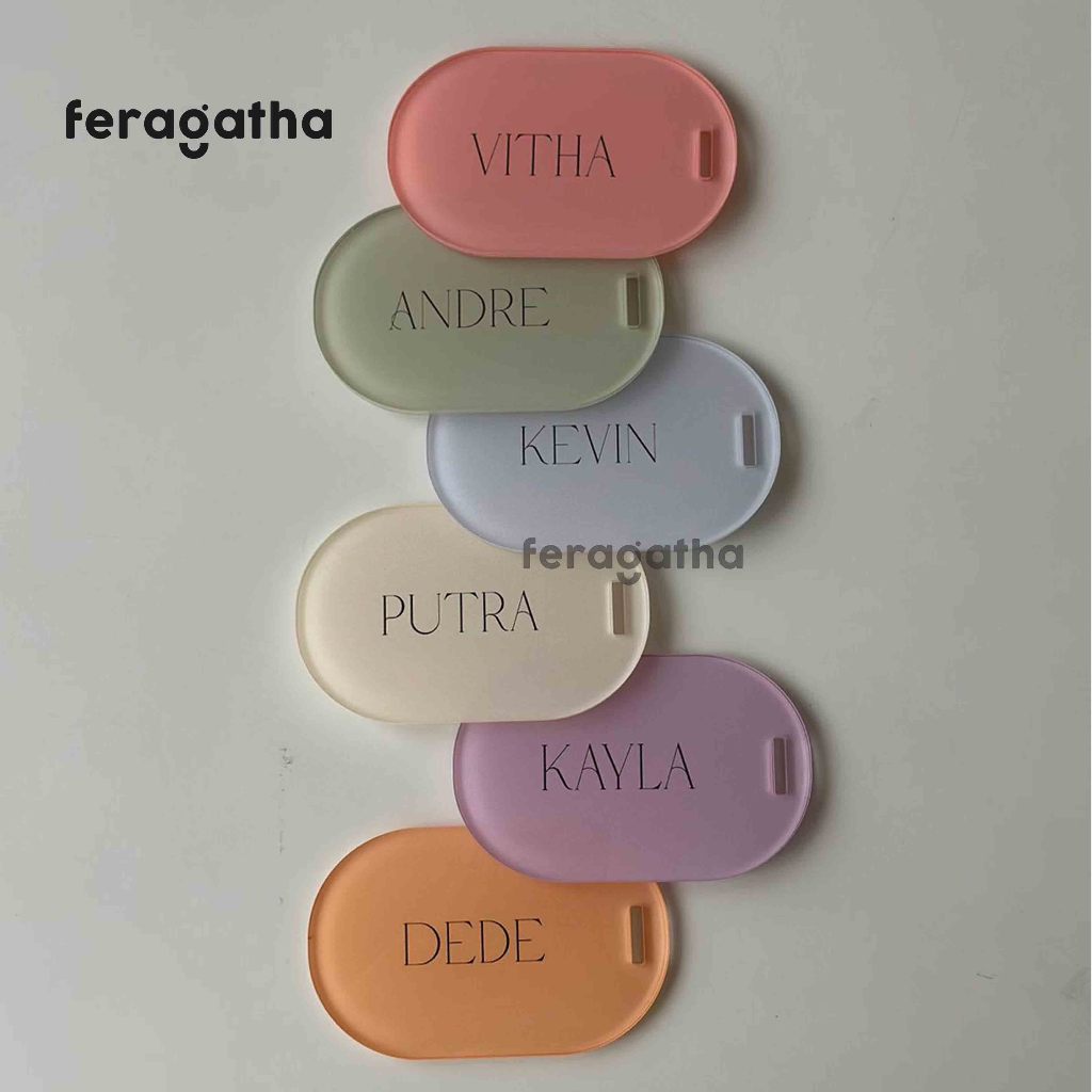 Jual FERAGATHA Acrylic Luggage Tag Koper Custom Nama Akrilik Wedding ...