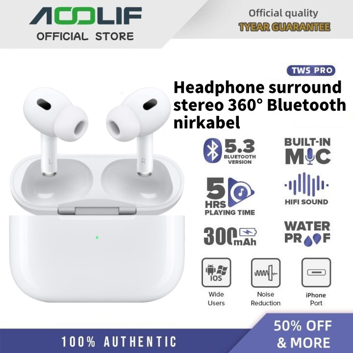 Jual TWS pods Bluetooth 5.3 Earphone Android and iPhone with Microphone ...