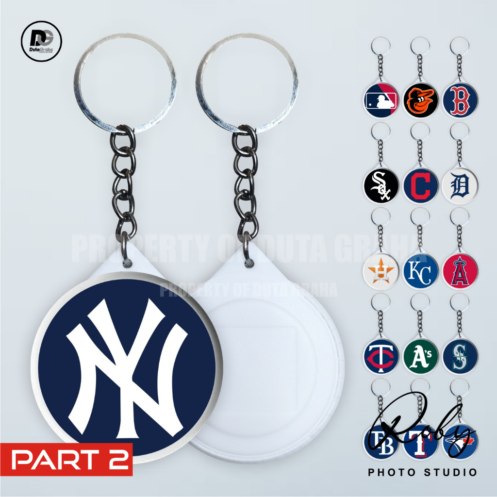 Jual [KEYRING PRESS] MLB PART 2 BASEBALL TOPI CLUB LOGO Gantungan Kunci ...