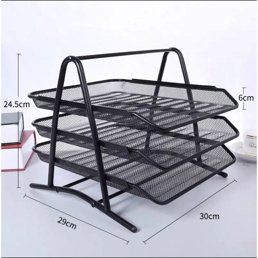 Jual BOBOMART RAK DOKUMEN KERTAS ELEVATED LETTER TRAY 3 SUSUN RAK ...