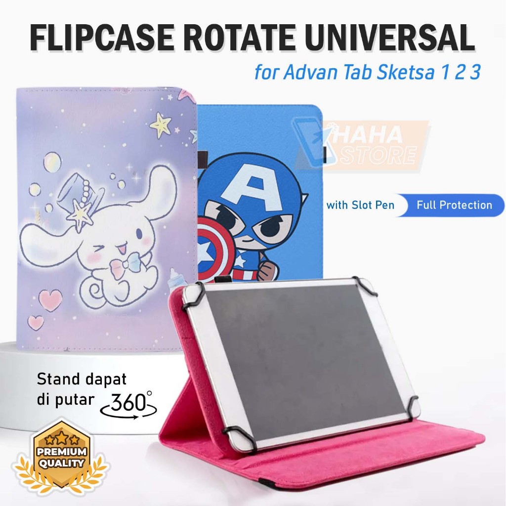 Jual Advan Tab Sketsa 1 2 3 10.1 10.4 inch Rotate Case Universal ...