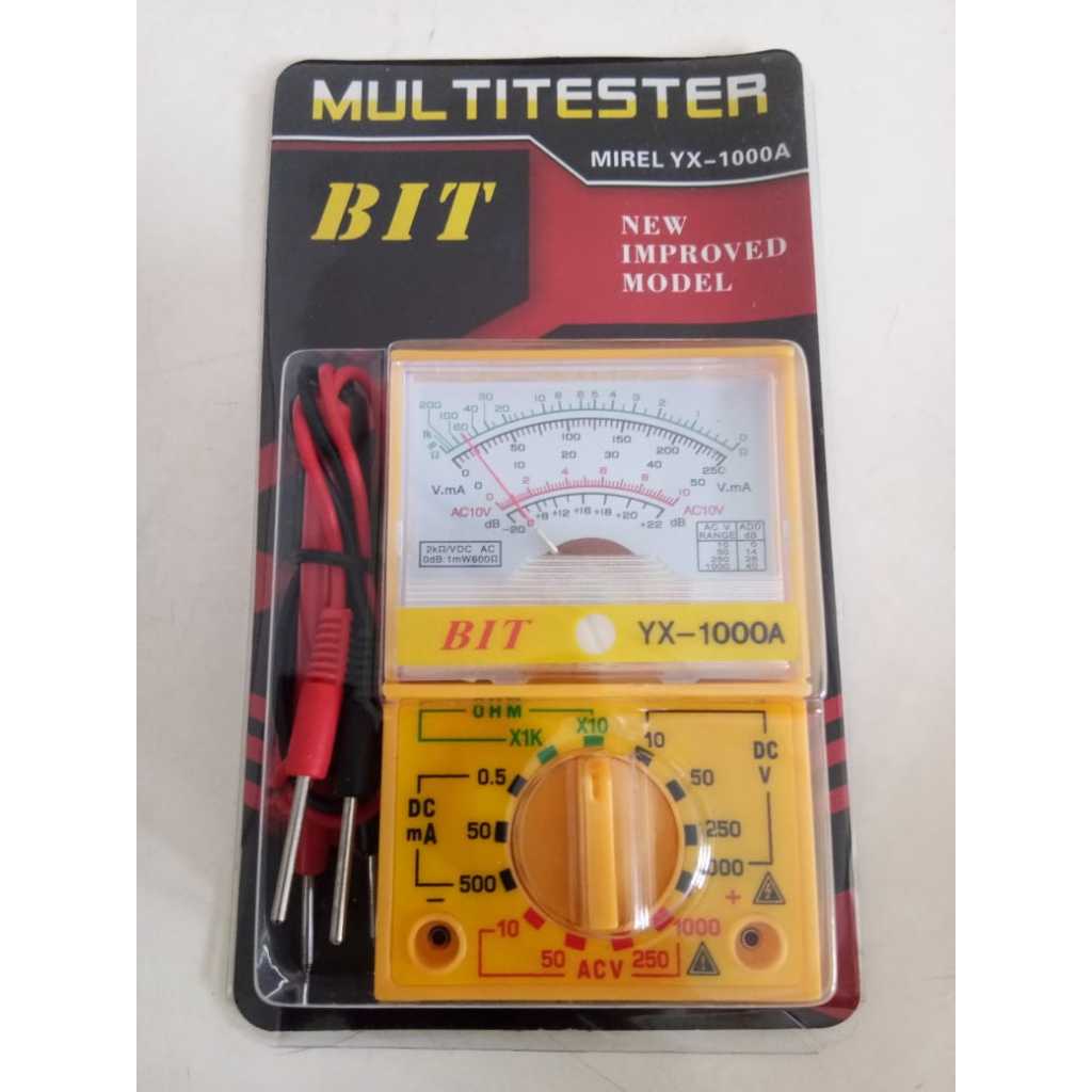 Jual Multitester Kecil Kuning BIT YX 1000A Analog/Avo Meter/Avometer ...