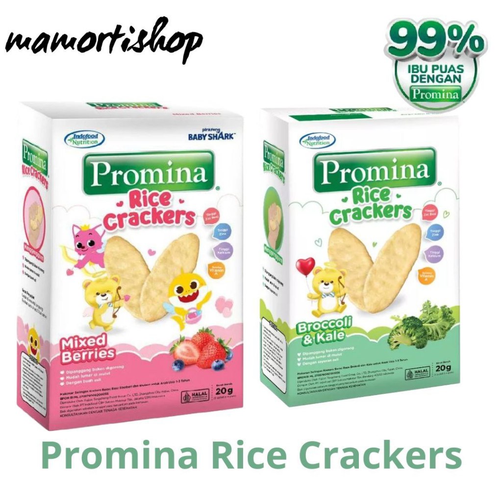 Jual Promina Rice Crackers Broccoli & Kale /Mixed Berries 20 g x 1 pcs ...