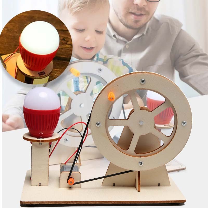 Jual Diy Listrik Rakitan Generator Bohlam Kayu Mainan Edukasi Generator ...
