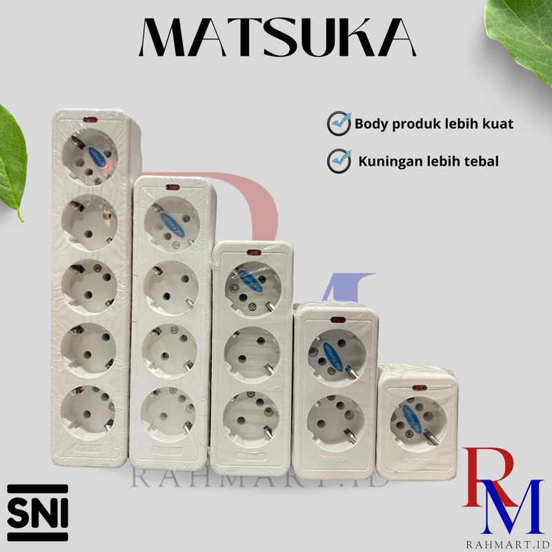 Jual stop kontak arde lubang 1 2 3 4 5 MATSUKA murah berkualitas ...