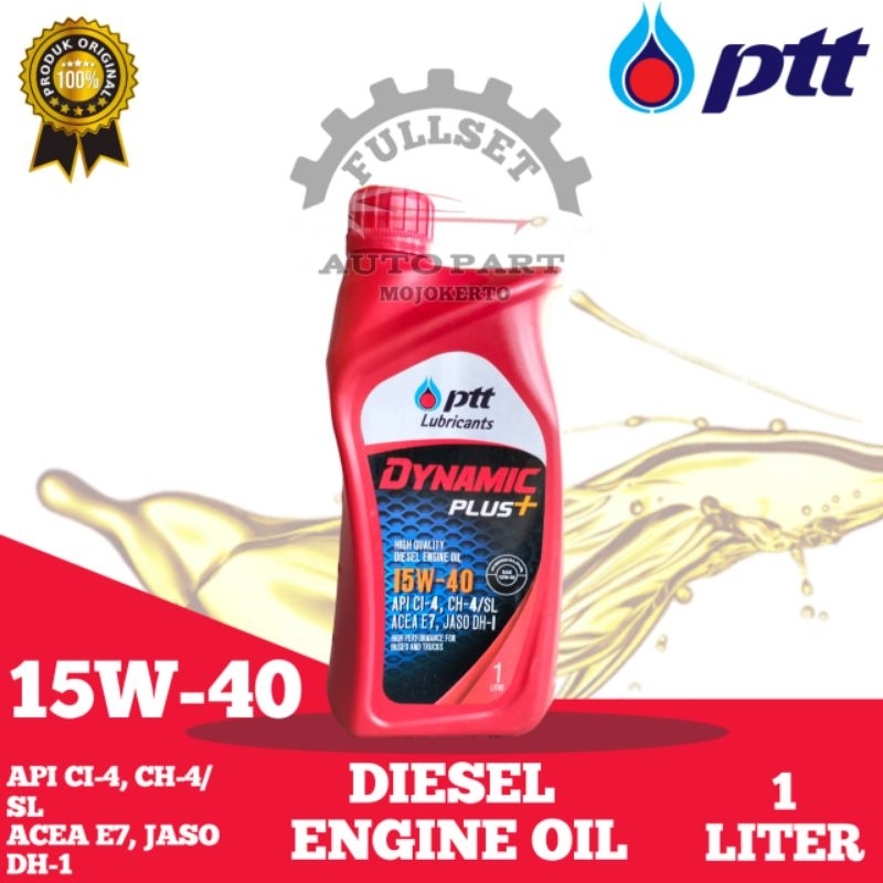 Jual PTT DYNAMIC PLUS 15W-40 DIESEL ENGINE OIL (1liter) | Shopee Indonesia