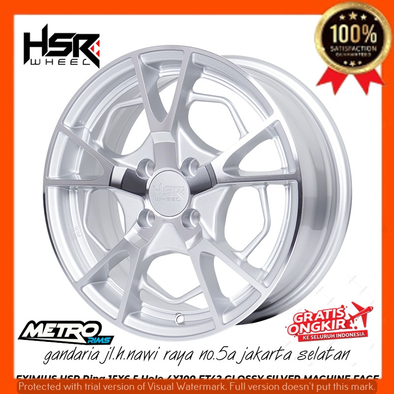 Jual velg mobil racing ring 15 4x100 untuk brio agya ayla sigra sirion wuling air ev kijang lgx ...