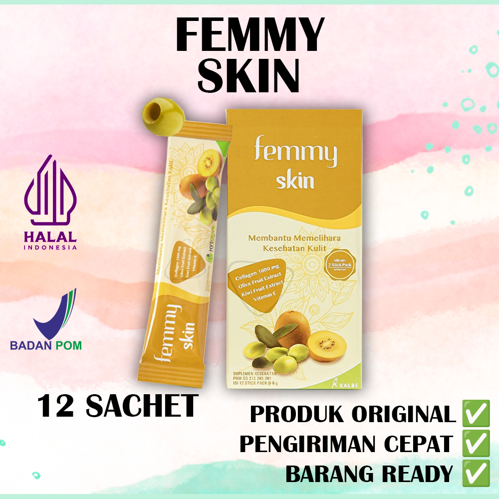 Jual Femmy Skin Collagen Drink Box isi 12 Sachet | Shopee Indonesia