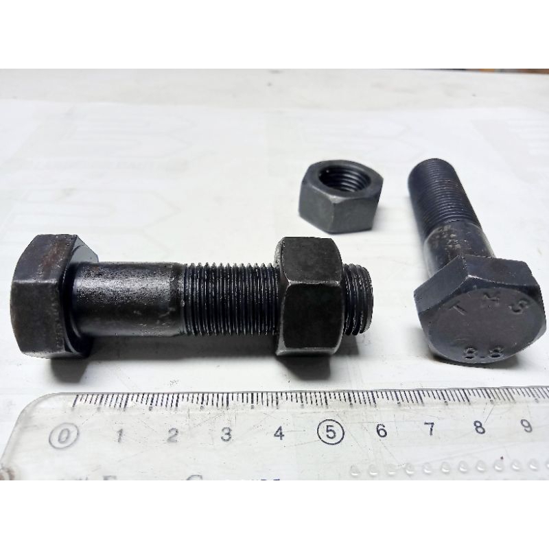 Jual Baut Baja M16 x 60 HALUS Kunci 24 / Baja 8.8 M16x60 Pitch 1.5 | Shopee Indonesia