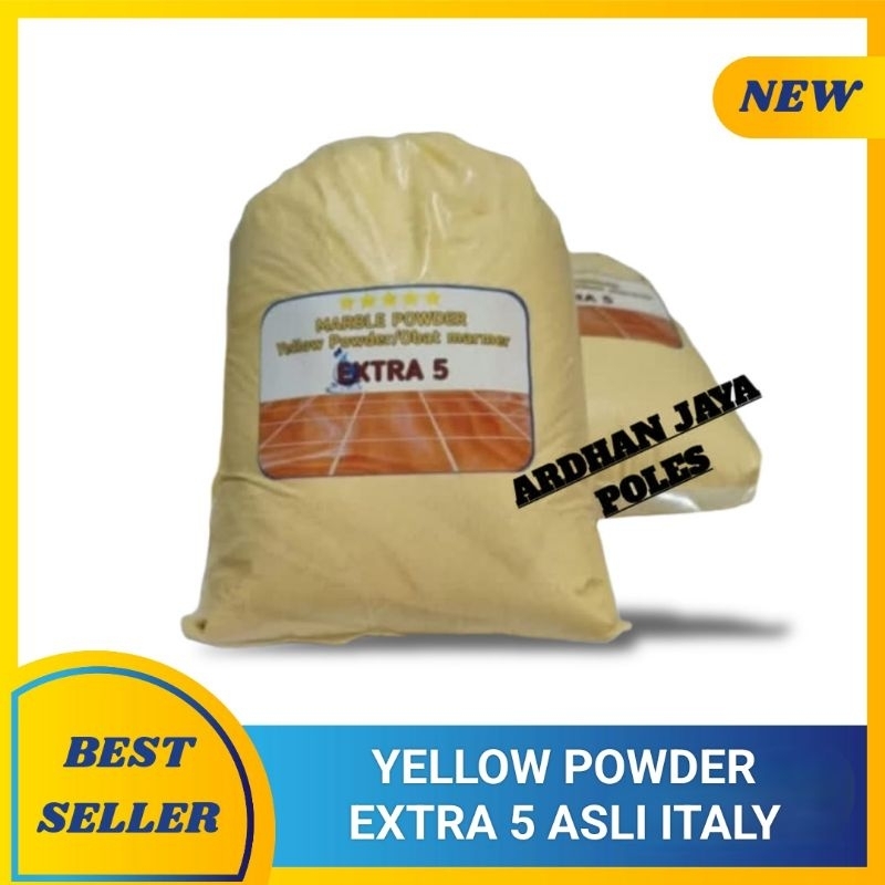 Jual Yellow Powder Extra 5 Italy Serbuk Pengkilap Marmer Dan Granit ...
